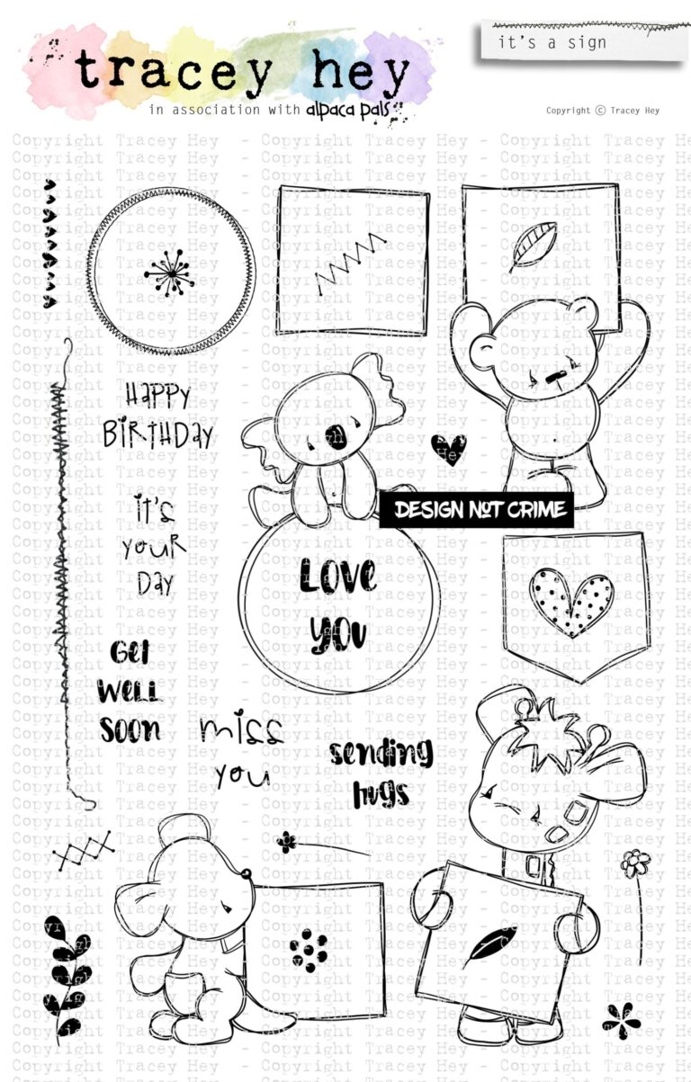 Tracey Hey, It's A Sign stamp set, Australia